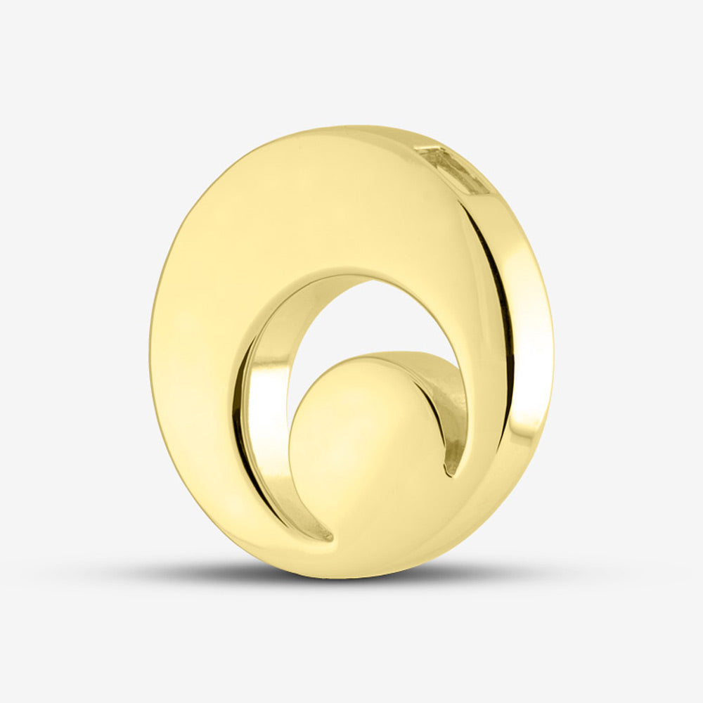 14k Gold Crescent Moon Memorial Ashes Pendant